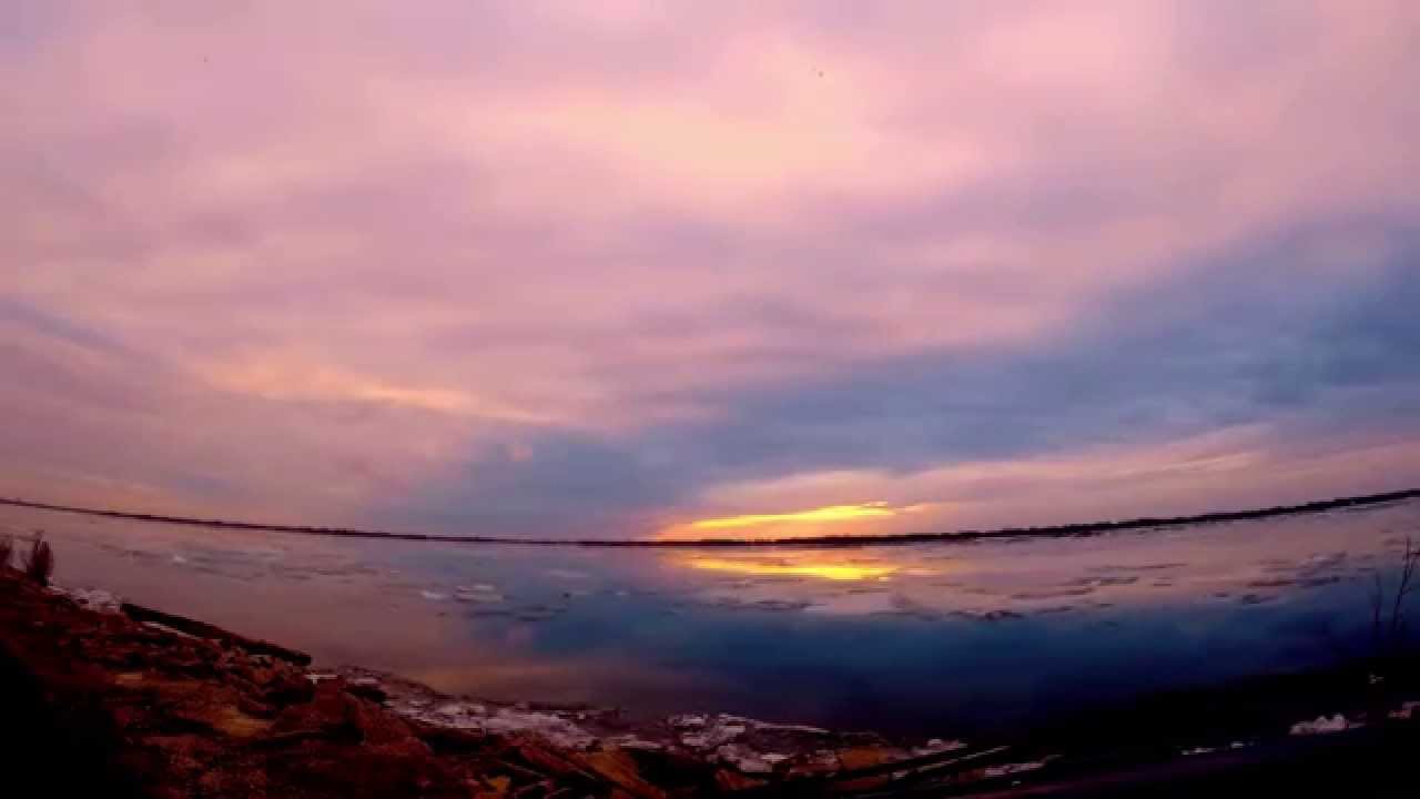 Sunrise over the Detroit River Time Lapse 1080p - YouTube