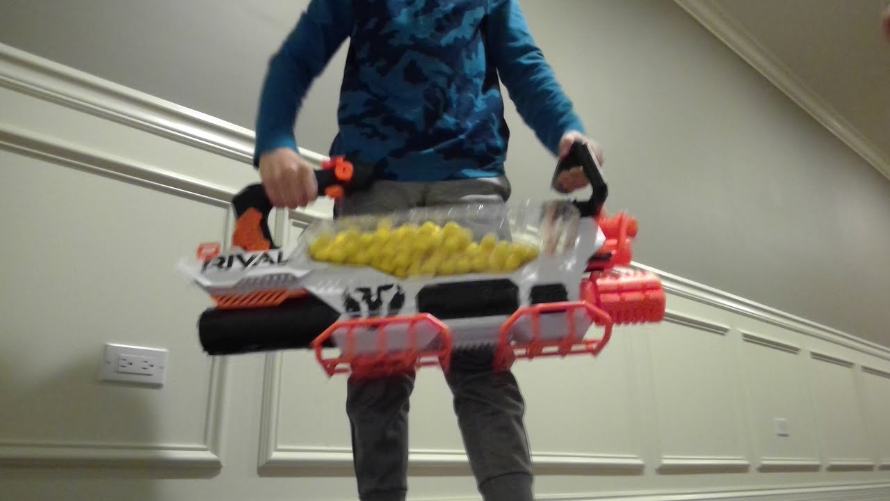 Nerf PROMETHEUS Review | 200 DART BALL HOPPER - YouTube