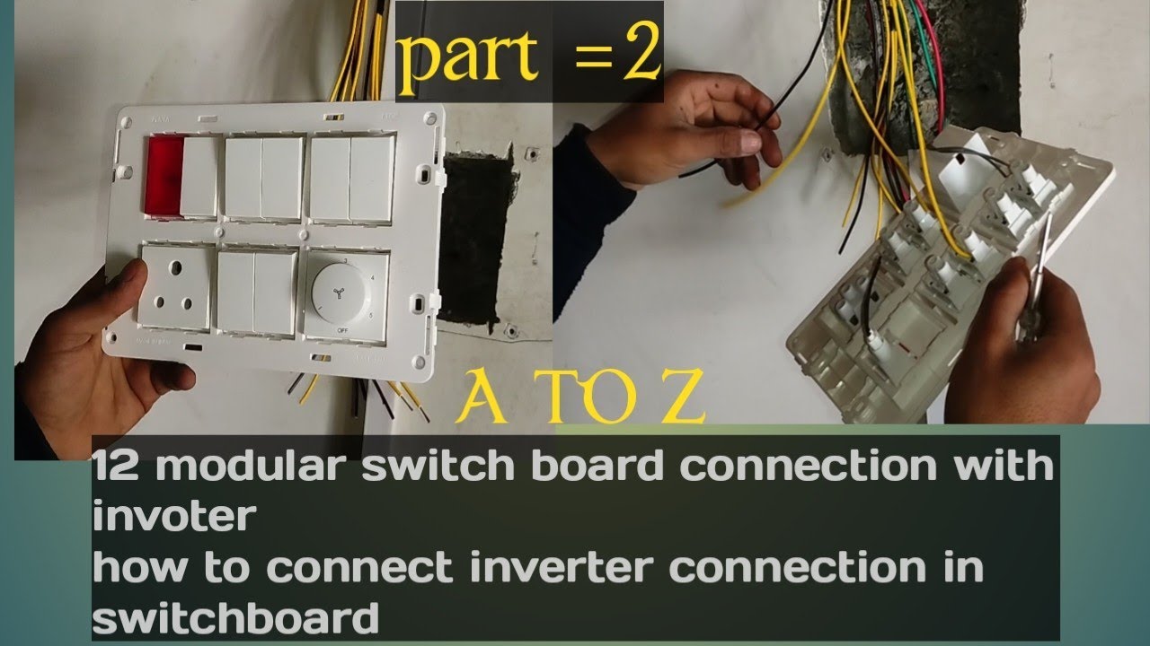 12 modular switch board connection | 12 modular board wiring with ...