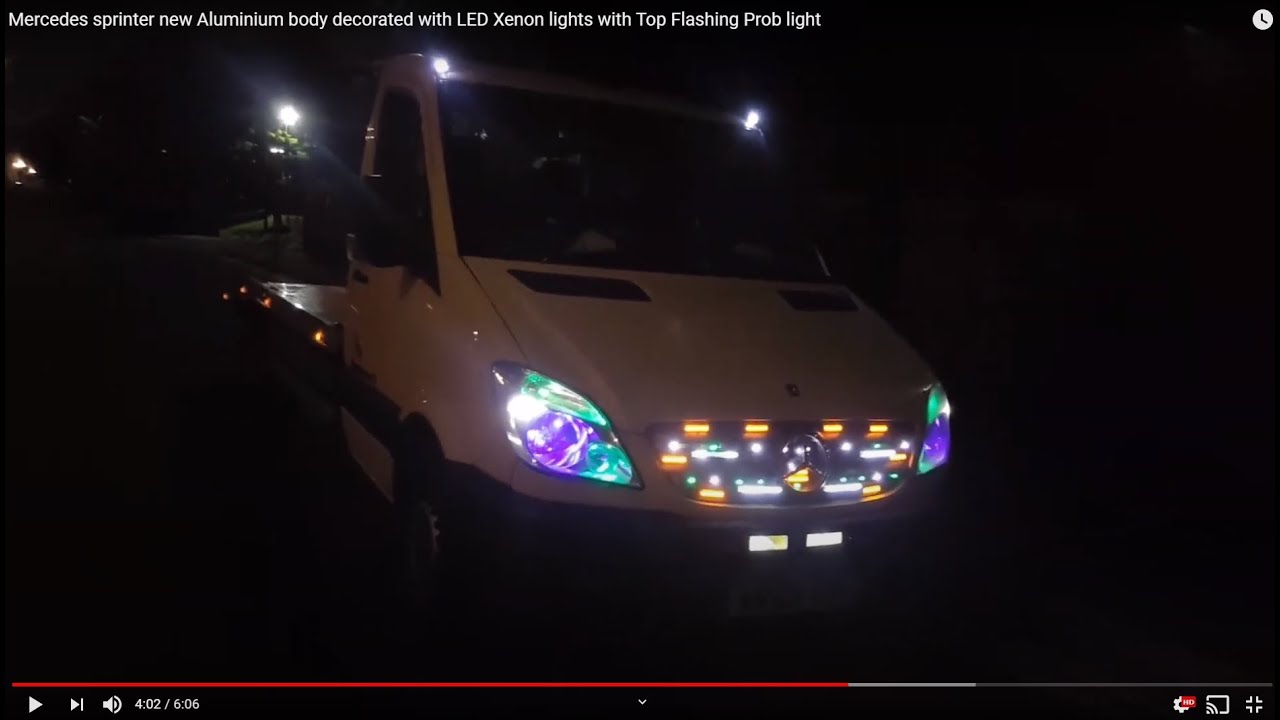 Mercedes sprinter new Aluminium body decorated with LED Xenon lights ...