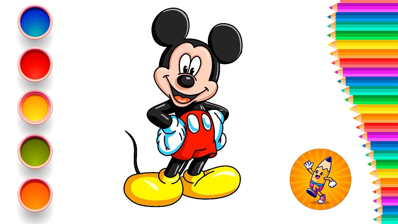 How to Draw Mickey Mouse for Kids | Easy Step-by-Step Tutorial - YouTube