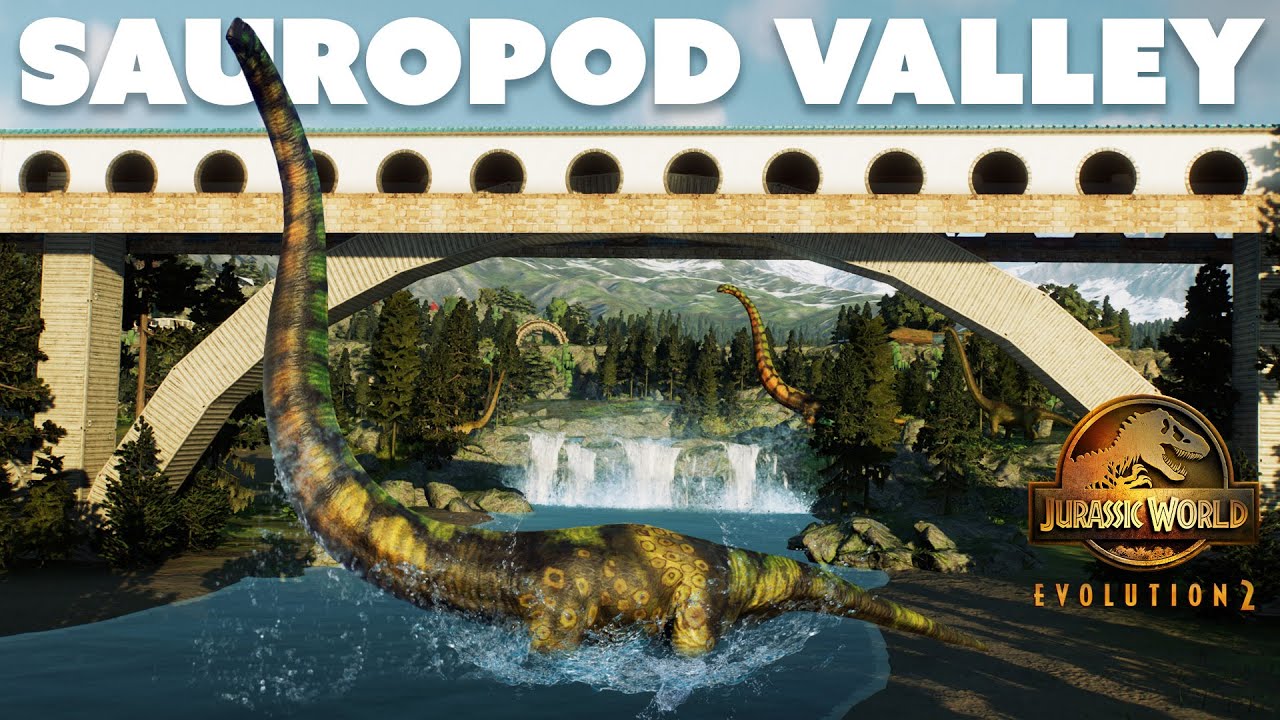 🔲Building A Giant Sauropod Habitat With Bridges & Waterfalls | Jurassic ...