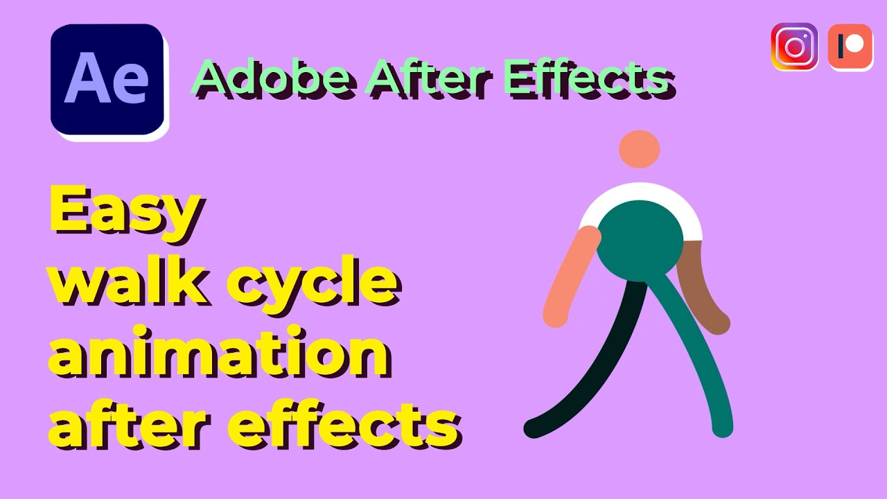 How to Create Easy Walk cycle animation in After Effects - YouTube