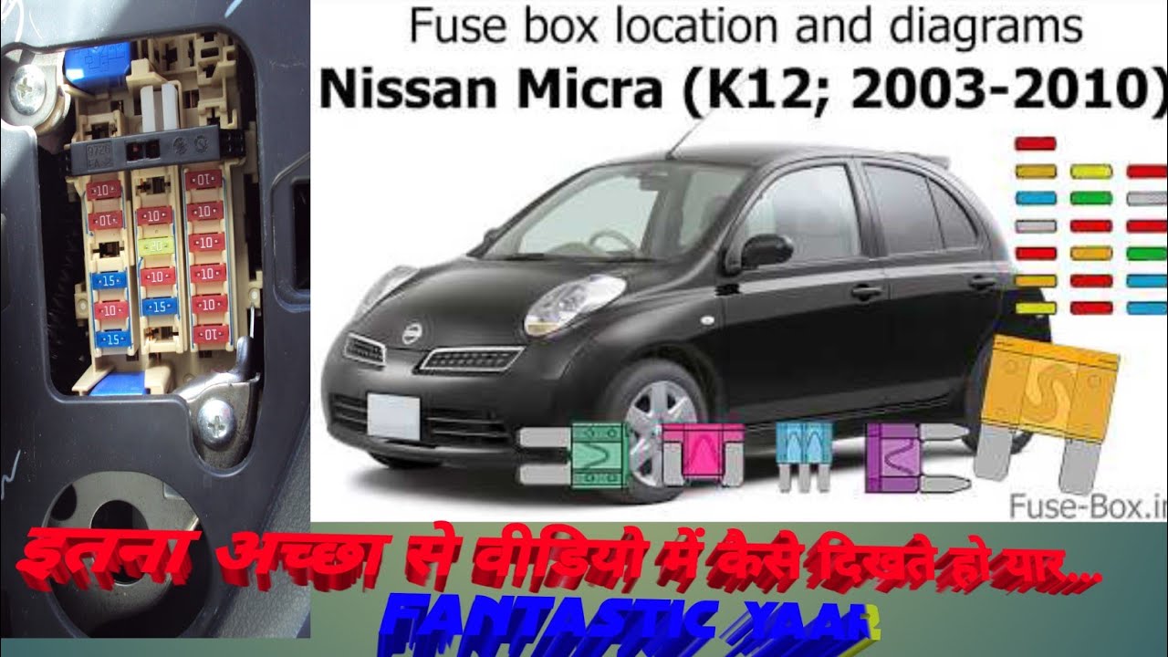 Nissan micra fuse box location!! निसान माइक्रा फ्यूज बॉक्स कहां पर है ...
