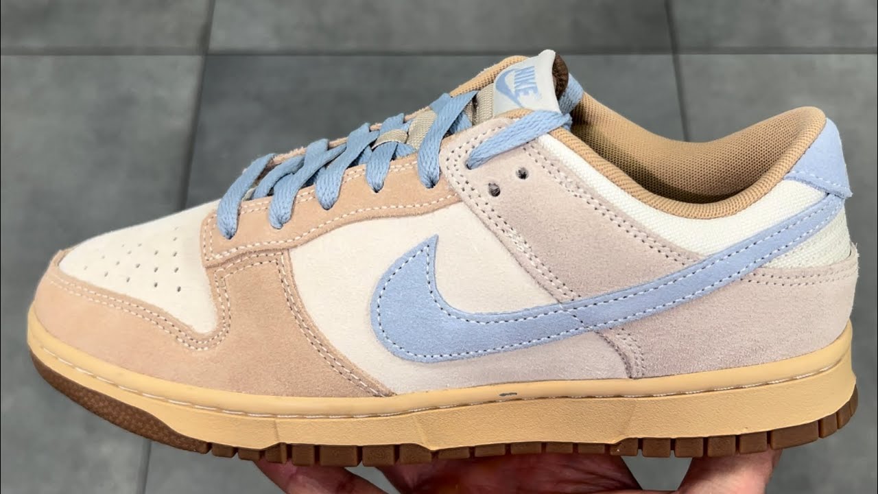 Nike Dunk Low Coconut Milk Light Armory Blue Sanddrift Shoes - YouTube