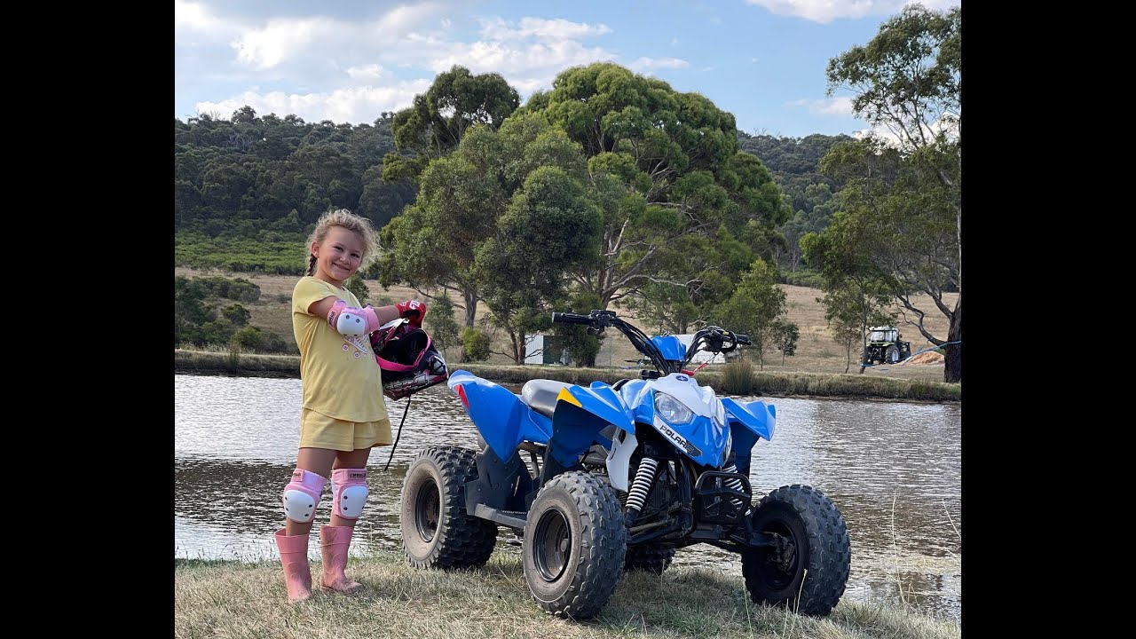 Polaris Outlaw 90cc 2014 Model ATV Test Ride & Kids Quad Bike Review ...