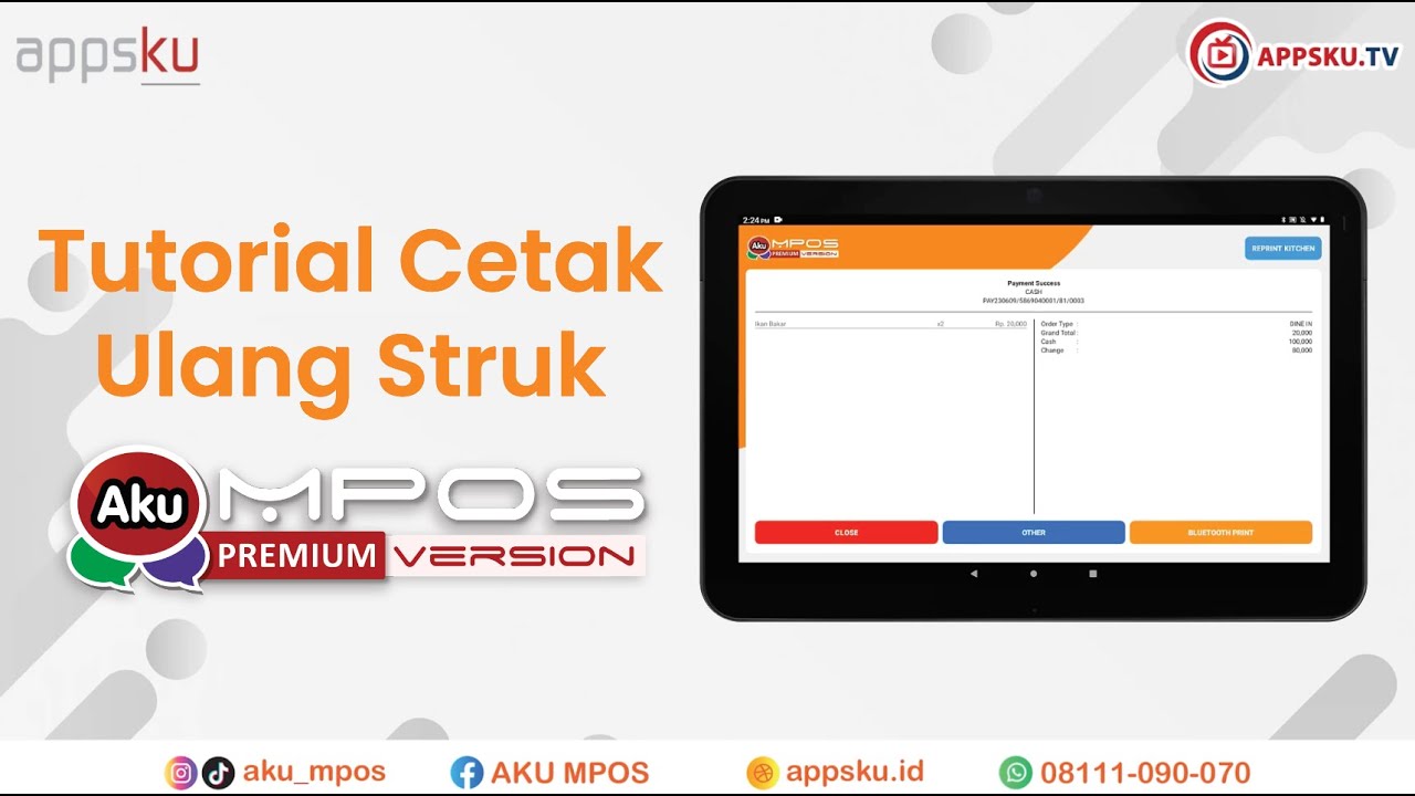 Tutorial Cetak Ulang Struk AKU MPOS Premium Version - YouTube