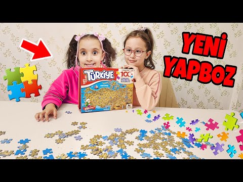 BAHAR VE BANU ALYAYA TÜRKİYE YAPBOZ ALDIM !! ÇOK ZORDU BİTİREMEDİK !!