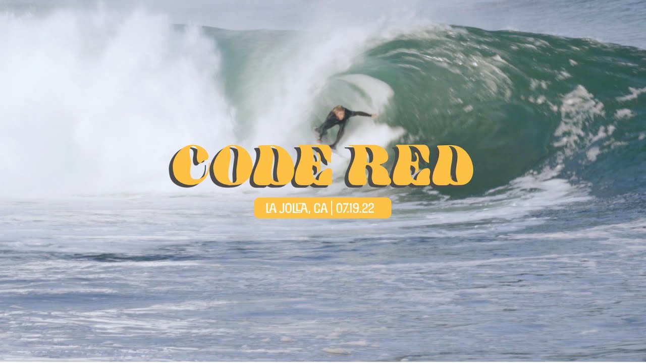 "Code Red" Swell Produces Tasty Barrels In San Diego - YouTube