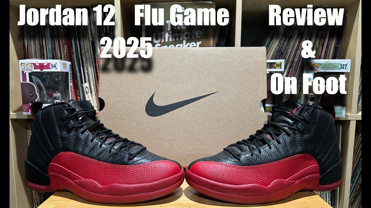 Jordan 12 Flu Game (2025) Review and On Foot - YouTube
