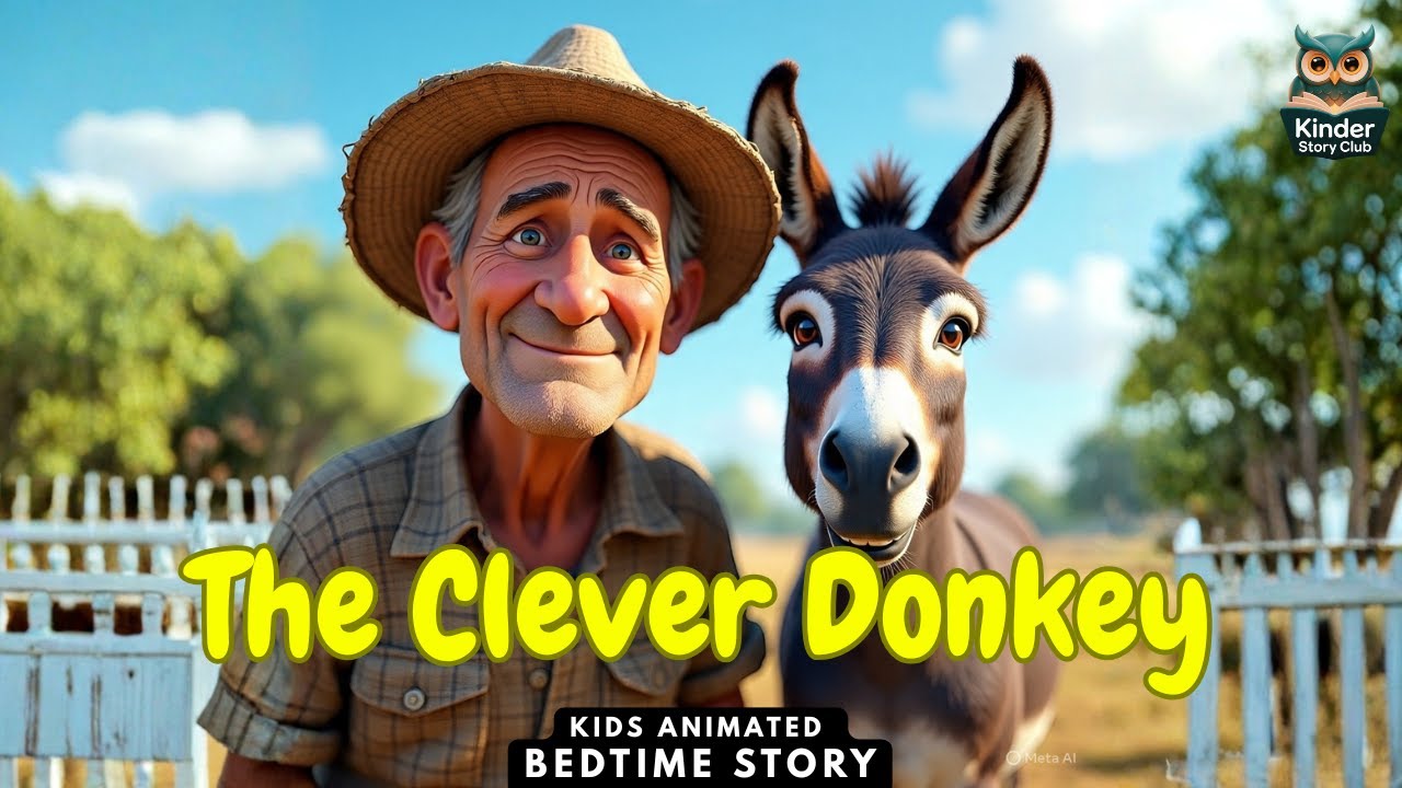 The Clever Donkey and His Master | Moral Story for Kids | Bedtime Story ...