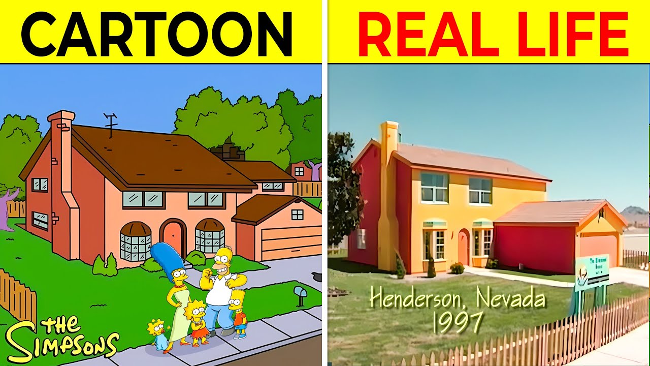 The Simpson House and Characters in Real Life. - YouTube