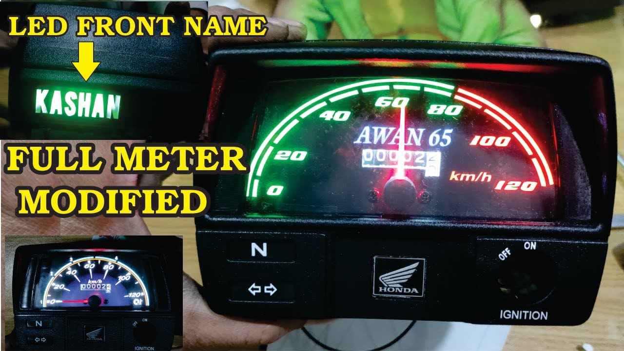 how to modified, honda cd70 , speed meter full meter modified amjad ...