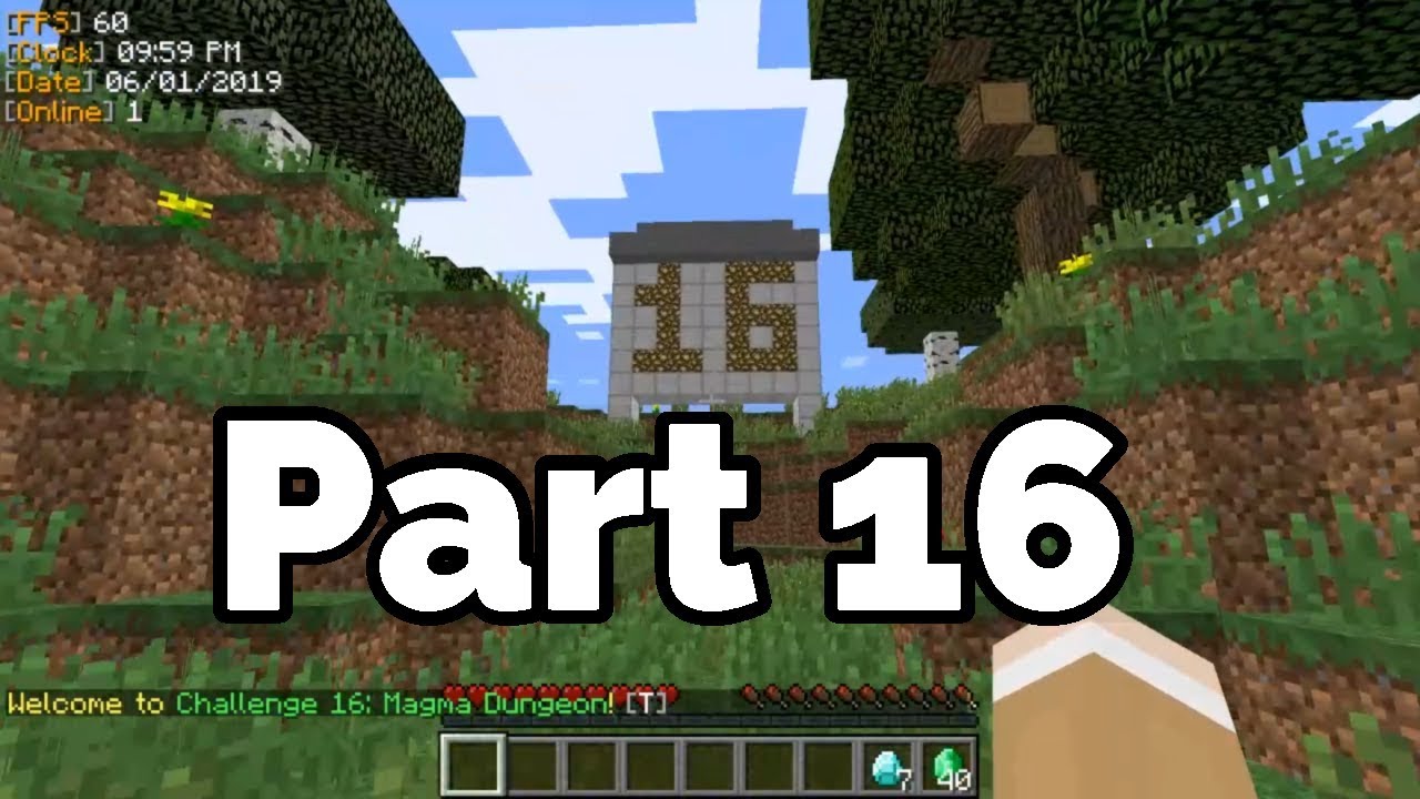 Minecraft: TPC Parkour Playthrough Part 16 - Challenge 16: Magma ...