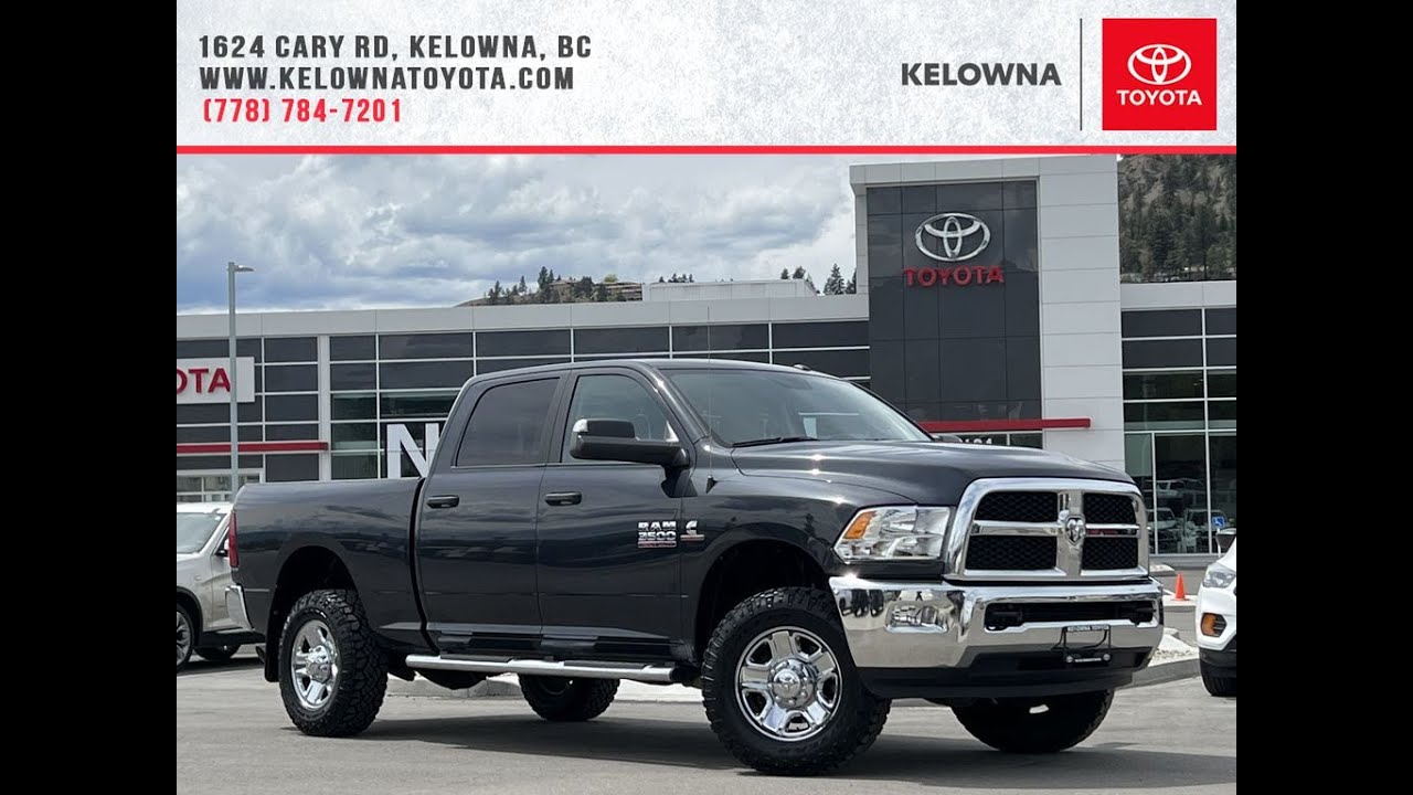 Gray 2016 Ram 3500 SLT Diesel Review Kelowna BC - Kelowna Toyota - YouTube