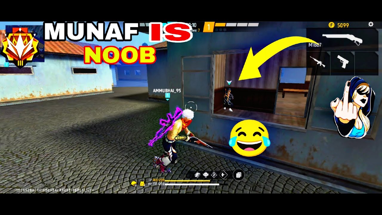 😂 MUNAF NOOBDA DOG HAI 😂 #noob #munafe #freefire #customrooms #gameplay ...