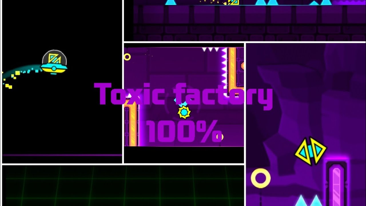 TOXIC FACTORY|100%|All 5 main levels|Lite|Geometry dash world|#2 - YouTube