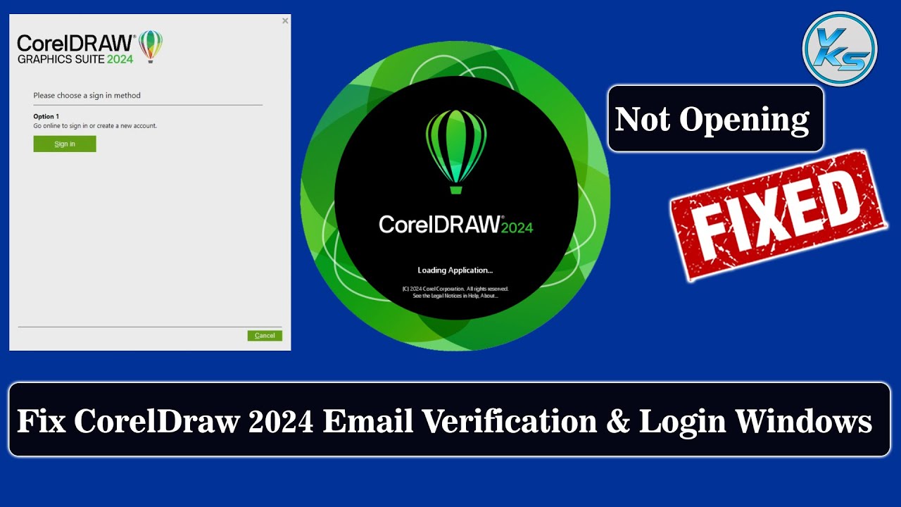 How To Fix CorelDraw 2024 Email Verification And Login Window Screen ...