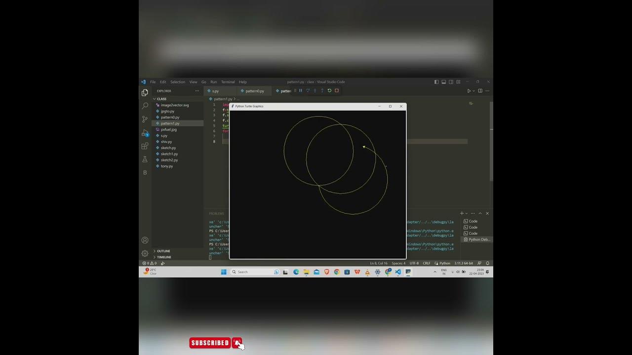 Python Turtle Project 2 Beautiful Design Using Python Pydroid 3 Youtube