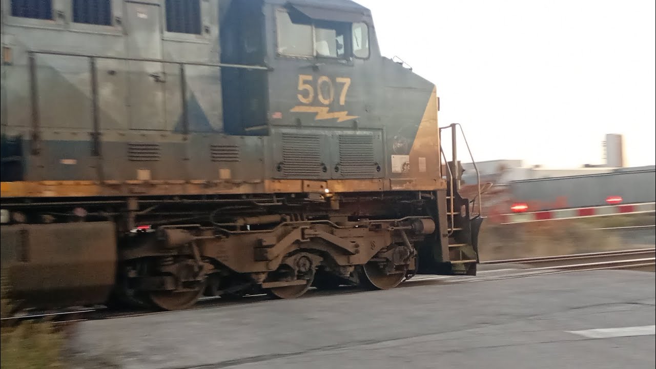 CSX train with YN2 locomotive leading and #1710, an SD40E3 as a mid DPU ...