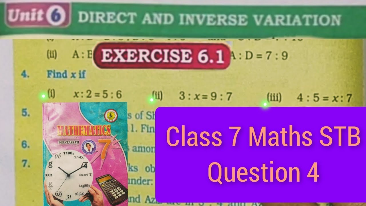 Unit 6 Direct And Inverse Variation Exercise 6 1 Question 4 Find X unit-6-direct-and-inverse-variation-exercise-6-1-question-4-find-x