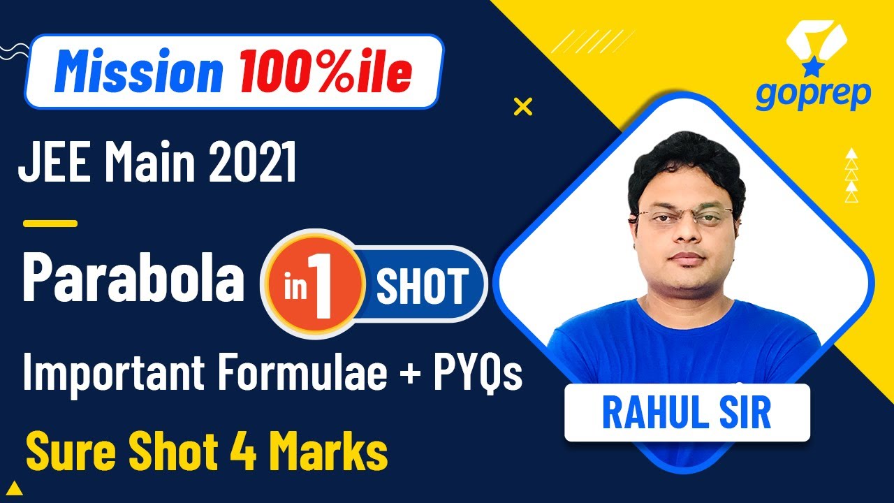 Parabola in One Shot | Class 11 Maths | Important Formulas & Previous ...