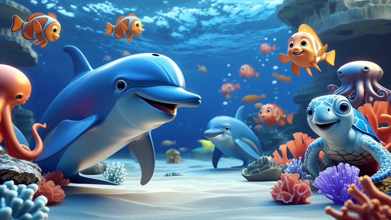 Getting to know the inhabitants of the Atlantic Ocean! A funny children ...