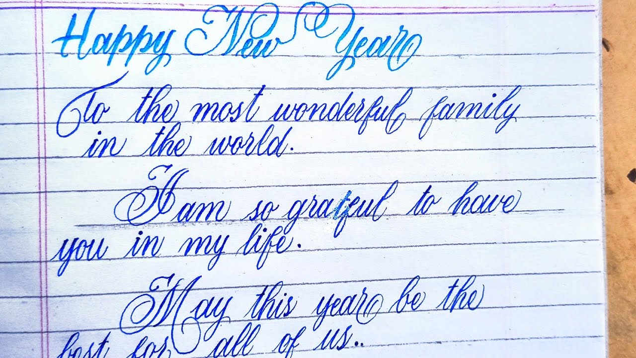 Neat and Clean Cursive Writing || Happy new year 2023 quotes in ...