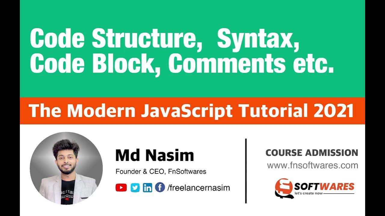 004 | Syntax Structure, Code Block, Comments | The Modern JavaScript Tutorial mp4 - YouTube