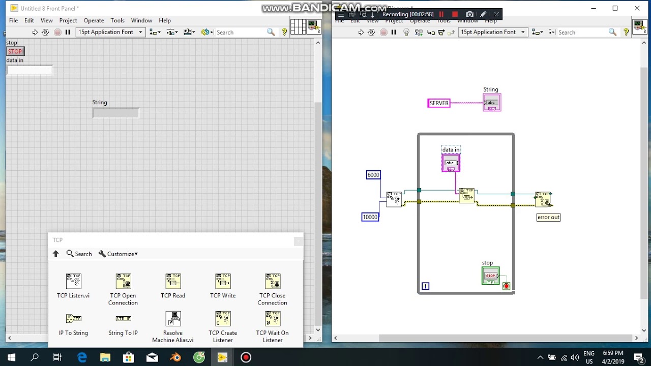 Excersice 7 Tcpip Communication In Labview Youtube