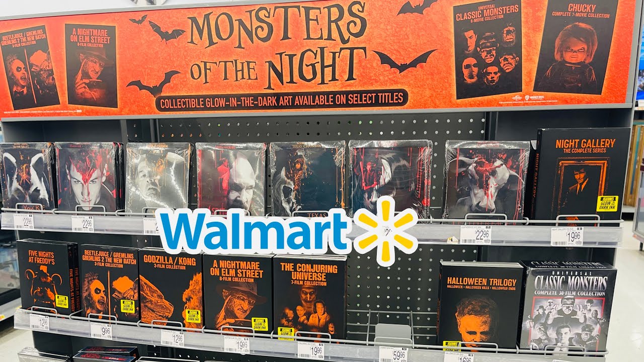 💀👻🎃Halloween Scary Movies DVD in Walmart * Monsters Glow in the Dark ...