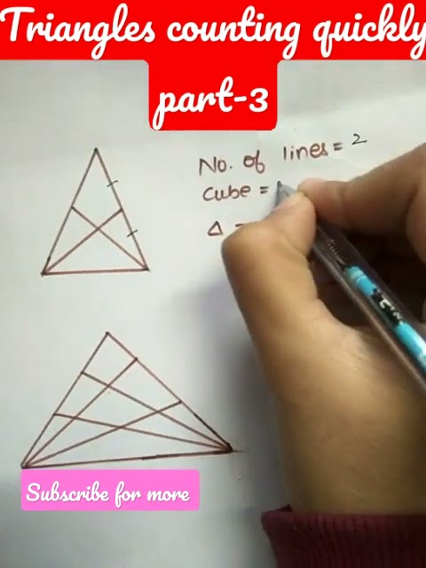 How to count triangles quickly part-4/figure counting #shorts #maths # ...