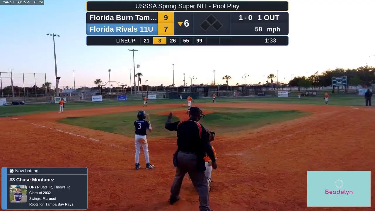 Florida Rivals 11U vs. Florida Burn Tampa (2025.04.12) - YouTube
