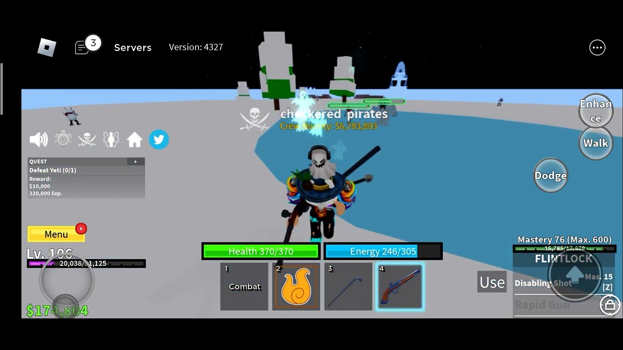 roblox blox fruits grinding yeti - YouTube