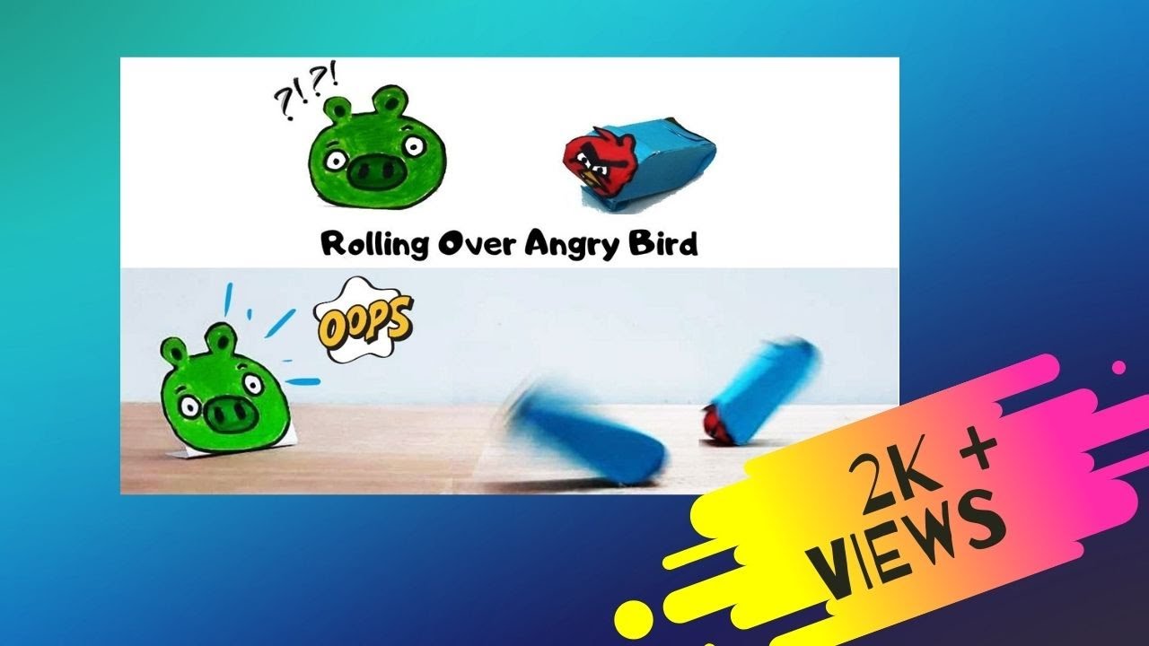 How to make an Origami Rolling over Angry Bird Paper Toy | Easy Origami ...
