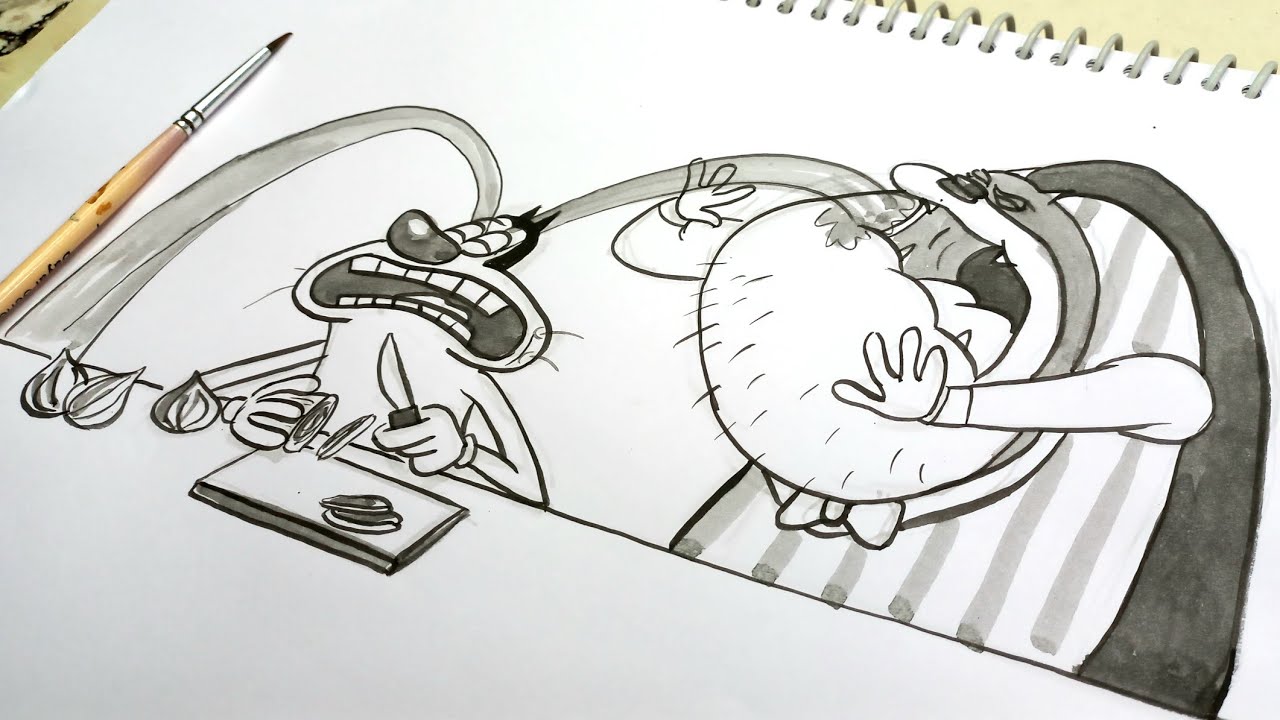 oggy crying drawing from oggy and the cockroaches ♥️ - YouTube