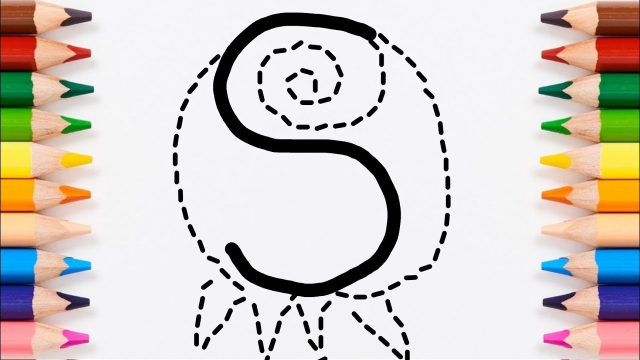 How to draw beautiful rose with letter S - How to draw beautiful rose ...