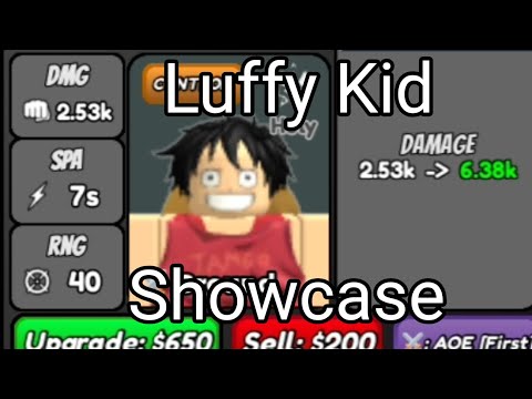 (New) Luffy Kid Showcase All Star Tower Defense - YouTube