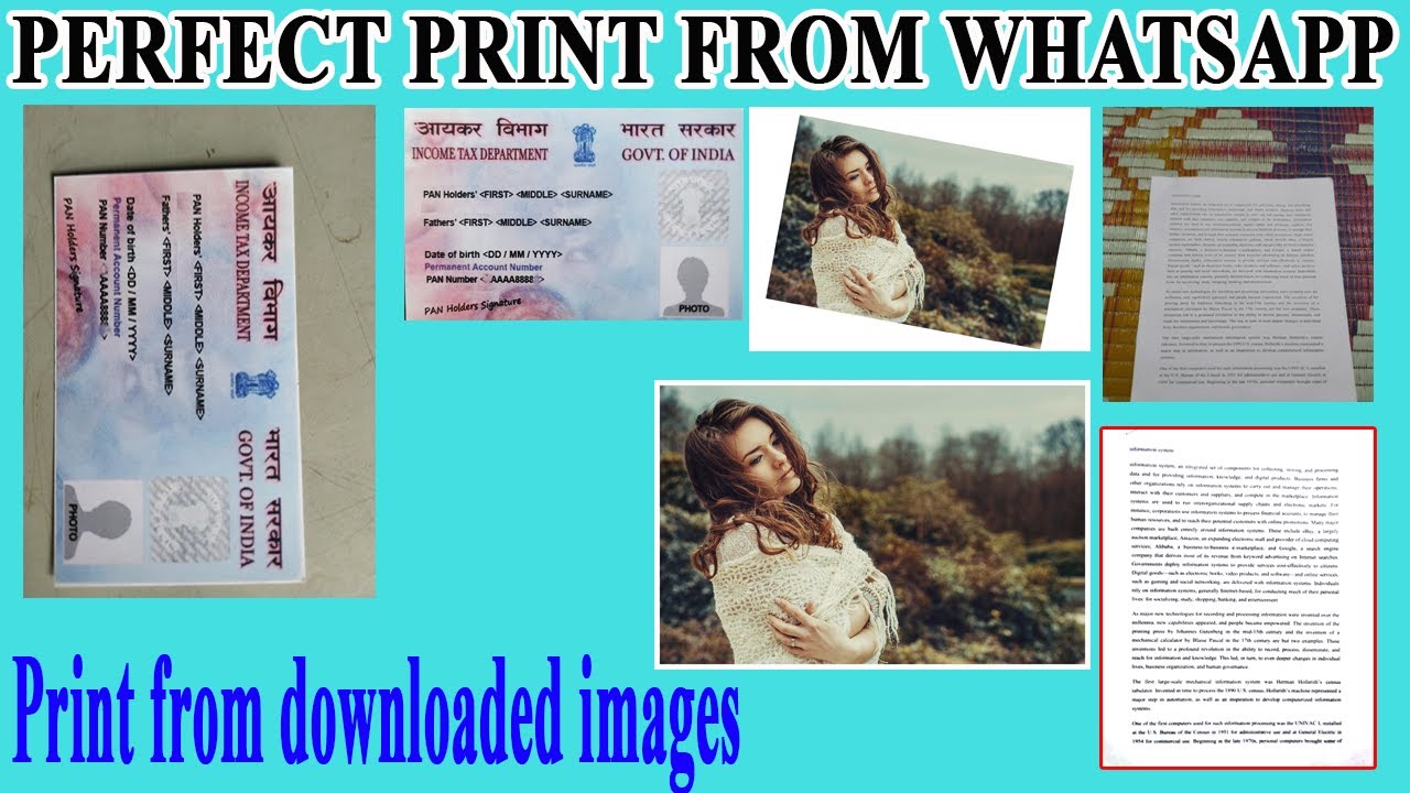 How to get perfect print from images downloaded from whatsapp - YouTube