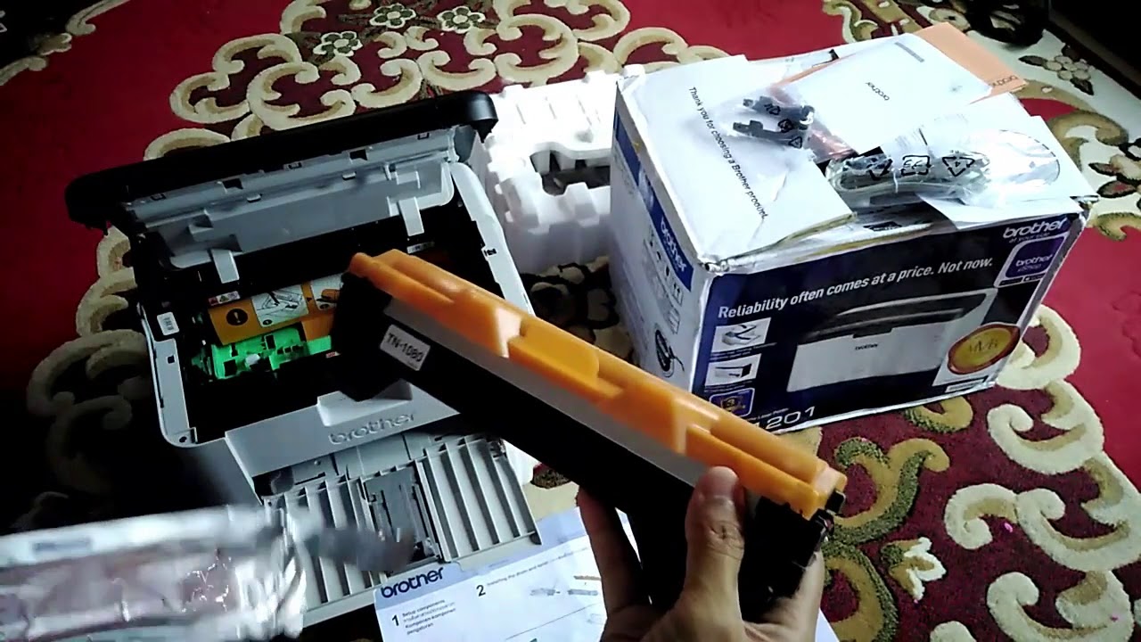 Unboxing Printer Brother HL 1201 - YouTube