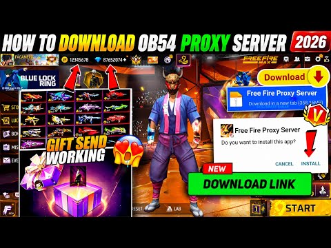 HOW TO DOWNLOAD PROXY SERVER IN FREE FIRE, HOW TO USE PROXY SERVER IN FREE FIRE, VIP PROXY SERVER