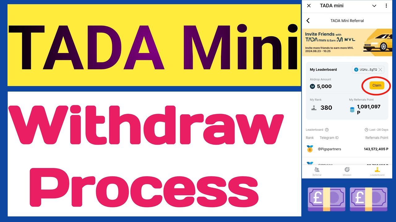 TADA mini Claim Process | How To Claim TADA Mini | JMVL Contract Address | TADA Mini Withdraw ...