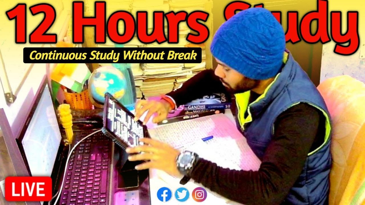 🔴LIVE | Study With Me Live INDIA UPSC 💪📚| Rain Sound, No Break ...