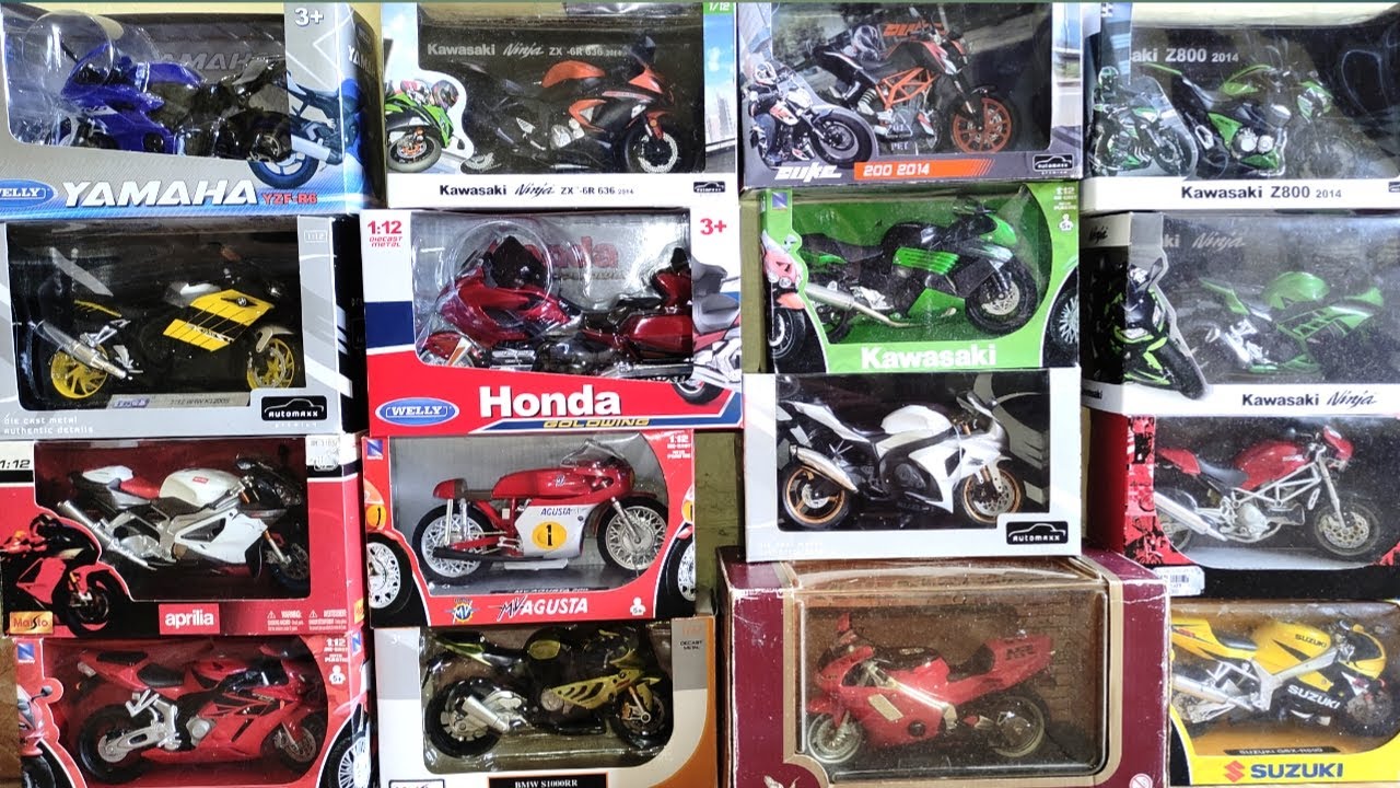Unboxing Various Brands Diecast Model Motorcycles Scale 1:12 ...