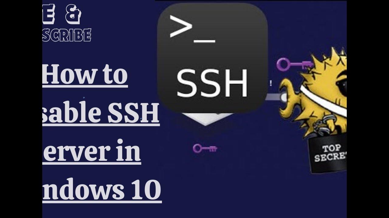 How to Disable SSH Server in Windows 10 - YouTube