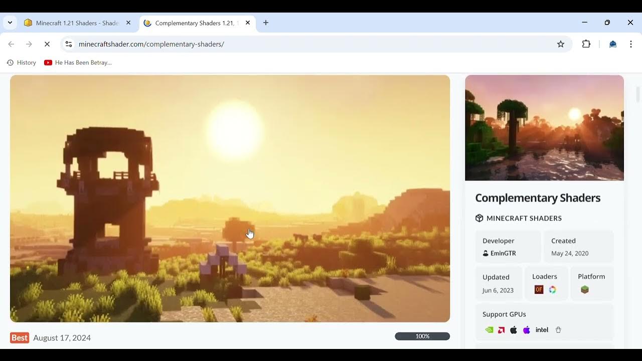 how to download shaders on minecraft java 1.21 version - YouTube