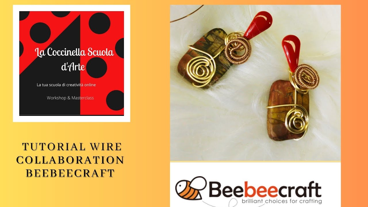 Tutorial orecchini wire @beebeecraft Collaboration - YouTube