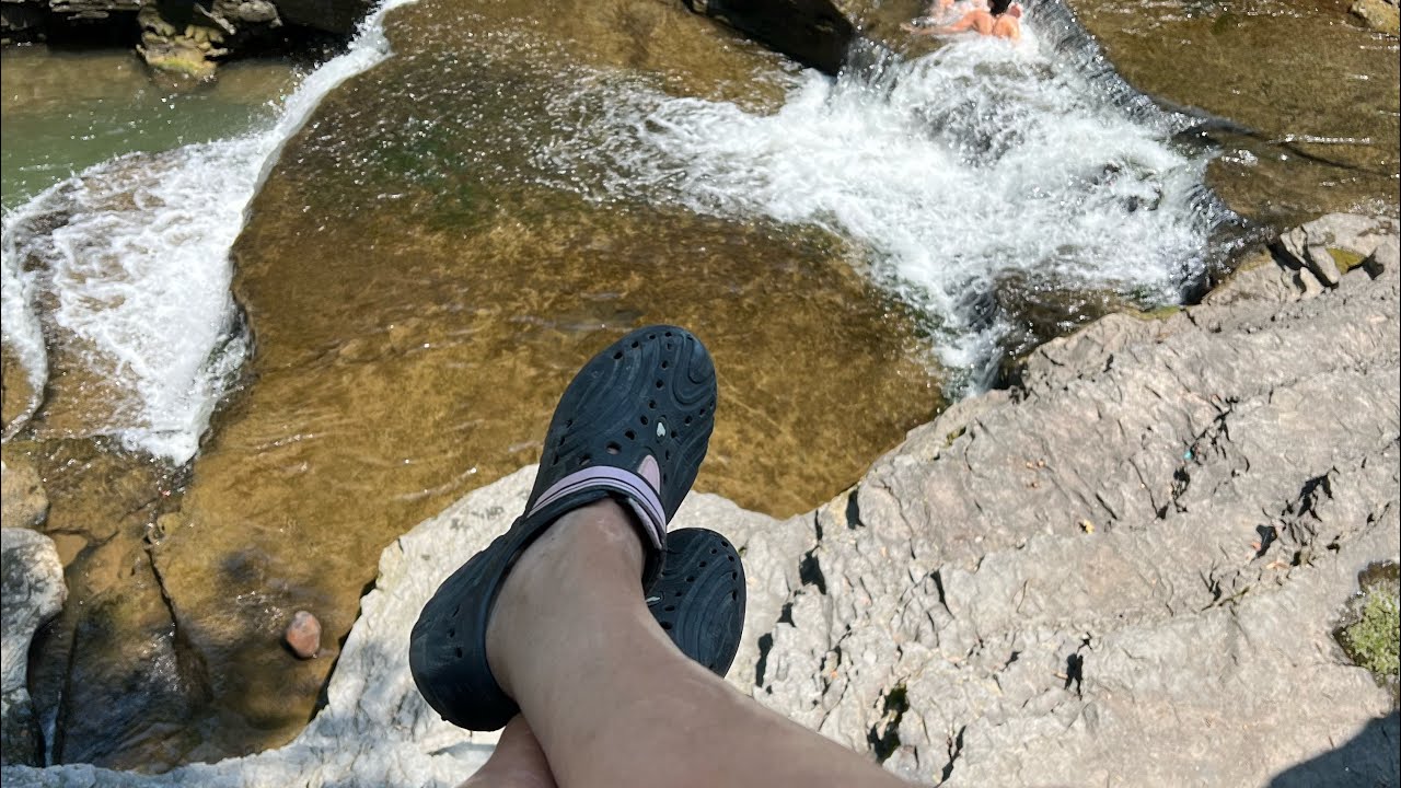 Freestyle Cliff Jumping, SECOND DAM #ithaca #newyork #gorge - YouTube
