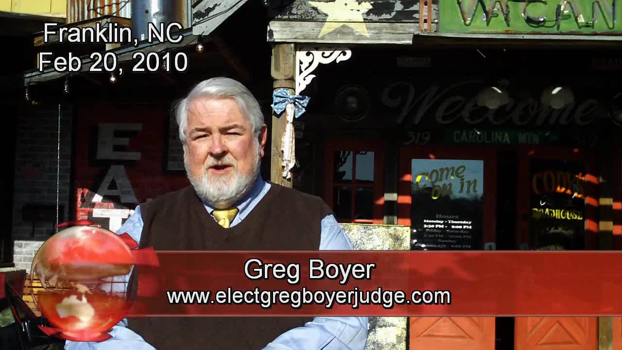 Greg Boyer for 30th Judicial District Judge in North Carolina - YouTube
