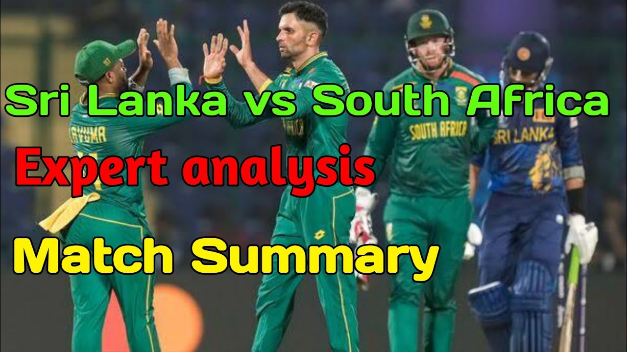 Sri Lanka vs South Africa match analysis | Cricket world cup - YouTube